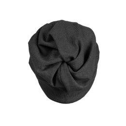 MSTRDS Damen Beanie "MSTRDS Accessoires Rib 2in1 Beanie"schwarz, Kunstfaser, M&uuml;tzen
