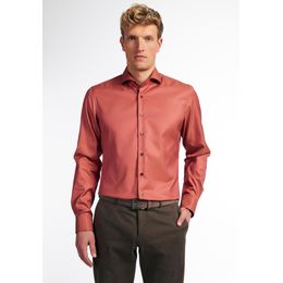 Eterna Herren Langarmhemd "SLIM FIT", rot, Gr. 44, Twill, 100% Baumwolle, Hemden, NON IRON (b&uuml;gelfrei)