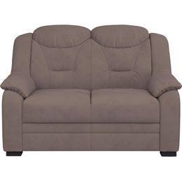 2-Sitzer COTTA, B:138cm H:99cm T:99cm, braun, 100% Polyester, Sofas, "Marcus", Sofa mit hoher R&uuml;ckenlehne