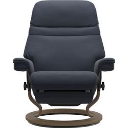 Relaxsessel stressless, B:88cm H:103cm T:78cm, blau, Leder BATICK: BATICK ist ein leicht korrigiertes, durchgef&auml;rbtes und genarbtes M&ouml;belleder, bei