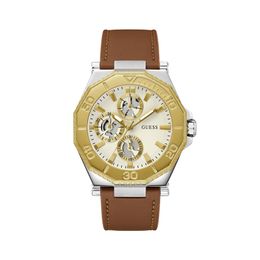 Guess Analoguhr 'Prime' Herren Gr&ouml;&szlig;e One Size braun / gold / silber