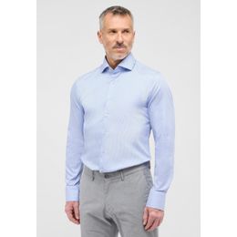 Eterna Herren Langarmhemd "SLIM FIT", blau, Gr. 39, 100% Baumwolle, Hemden, NON IRON (b&uuml;gelfrei)