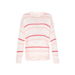 MIMO Pullover Damen Gr&ouml;&szlig;e L rosa / rot / wei&szlig;
