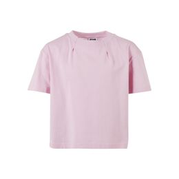 Urban Classics M&auml;dchen T-Shirt "Urban Classics Damen Girls Organic Oversized Pleat Tee"girlypink, Gr. 110, unifarben, 100% Baumwolle, Shirts