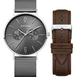 Bering Uhr 'Classic' Herren Gr&ouml;&szlig;e One Size anthrazit / silber