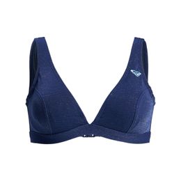 Roxy Damen B&uuml;gel-Bikini-Top "Roxy Shine"blau, Gr. XS, Obermaterial: 71% recyceltem Nylon, 10% Metallisierte Faser, 10% Nylon, 9% Elasthan;,