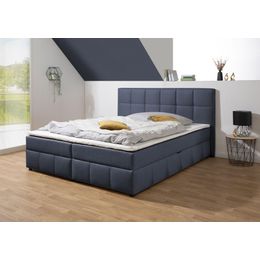 Boxbett Home Affaire, B:192cm L:210cmdenim, blau, Komplettbetten, "Niemes inkl. Bettkasten und Topper, auch in &Uuml;berl&auml;nge erh&auml;ltlich", Boxbett mit
