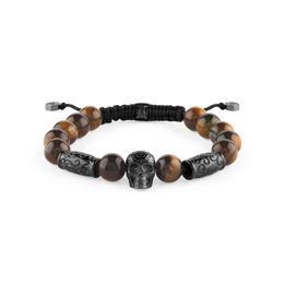 Philipp Plein Jewellery Bracelet 'Elite' Herren Gr&ouml;&szlig;e S dunkelbraun / anthrazit