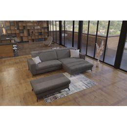 Sit & More Ecksofa SIT & MORE, B:290cm H:88cm T:178cm, braun, 100% Polyester, Wohnzimmer, Sofas, "Bolero L-Form"
