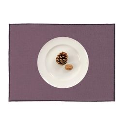 Platzset Apelt, B:46cm L:35cm, lila, Obermaterial: 95% Polyester, 5% Leinen, Platzsets, "Stone", mit Kettelrand