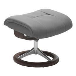 Fu&szlig;hocker stressless, B:55cm H:41cm T:39cm, grau, Leder BATICK: BATICK ist ein leicht korrigiertes, durchgef&auml;rbtes und genarbtes M&ouml;belleder, bei dem
