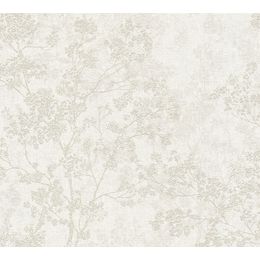 Livingwalls LIVING WALLS Vliestapete "New Walls Cosy & Relax in Ast Optik", B/L: 0,53m x 10,05m, Rollen: 1, braun, Wohnzimmer, Tapeten, Florale Tapete Wald