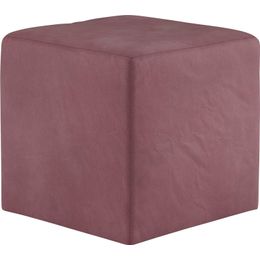 Hocker COTTA, B:40cm H:40cm T:40cm, lila, 100% Polyester, Wohnzimmer, Hocker, "Cuby", Sitzw&uuml;rfel, Cube, Sitzhocker