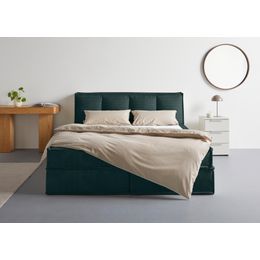 Boxspringbett, B:170cm L:230cm, gr&uuml;n, LeGer Home by Lena Gercke, 88% Polyester, 12% Polyamid, Komplettbetten, "Addyson", Boxspringbett inkl. Topper,