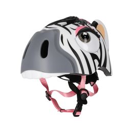 Crazy Safety Fahrradhelm 'Zebra' Jungen Gr&ouml;&szlig;e 50/54 beige / grau / pink / schwarz / wei&szlig;