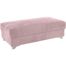 Polsterhocker DOMO collection, B:139cm H:45cm T:74cm, rosa, Struktur (100% Polyester);Struktur fein (100% Polyester);Luxus-Microfaser (92% Polyester,