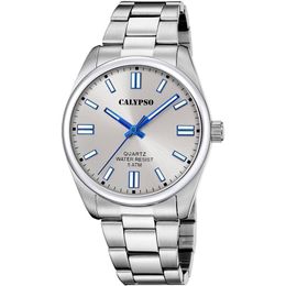 Calypso Watches Damen Quarzuhr "Basic", silber, Armbanduhren, Armbanduhr, Herrenuhr, Edelstahlarmband, analog