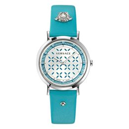 Versace Uhr Damen Gr&ouml;&szlig;e One Size t&uuml;rkis / silber