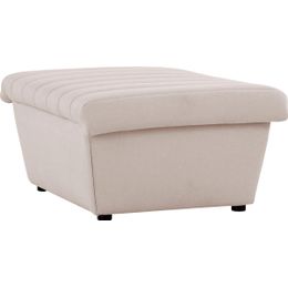 Hocker, B:90cm H:43cm T:105cm, beige, LOOKS by Wolfgang Joop, 100% Polyester, Wohnzimmer, Hocker, "LOOKS VIII", Quersteppung, passend zur Serie LOOKS