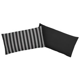 Kissenbezug OTTO HOME, B:80cm L:40cm, schwarz, Renforc&eacute;, Obermaterial: 100% Baumwolle, Kissenbez&uuml;ge, "Greta", Kissenh&uuml;lle mit Wendeoptik, OEKO-TEX