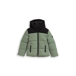 Tom Tailor Jungen Steppjackesea spray, Gr. 116, unifarben, Web, Obermaterial: 100% Polyester. Futter: 100% Polyester, Jacken, mit abnehmbarer Kapuze
