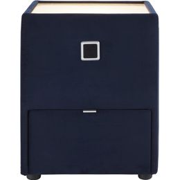 Jockenh&ouml;fer Nachtkonsole, B:42,5cm H:53cm T:45cm, blau, JOCKENH&Ouml;FER GRUPPE, Glas, Holzwerkstoff, Sideboards, "Lancy", mit LED-Beleuchtung
