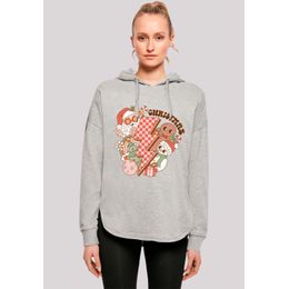 F4NT4STIC Damen Kapuzenpullover "Groovy Weihnachten Flash Cozy Vibes", grau, Gr. XS, Obermaterial: 100% Baumwolle, Pullover, Premium Qualit&auml;t,