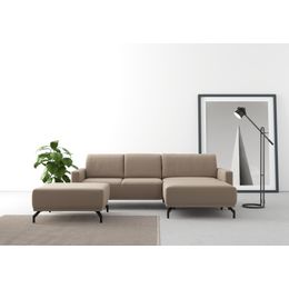 Sit & More Ecksofa SIT & MORE, B:251cm H:84cm T:163cm, grau, Wohnzimmer, Sofas, "Bailando L-Form", wahlweise mit Kopfteilverstellung und Vorziehsitz, motorisch
