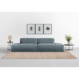 Big-Sofa Trendmanufaktur, B:300cm H:72cm T:107cm, blau, 100% Polyester, Sofas, "Braga, toller Sitzkomfort, Designsofa", in moderner Optik, mit