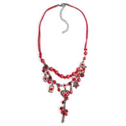 Allg&auml;u Rebell ALLG&Auml;U REBELL Damen Kette mit Anh&auml;nger "Cate", rot, Basic, Metall, Halsketten, mit kleinen Glassteinen