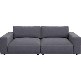 Big-Sofa Musterring, B:252cm H:81cm T:124cm, grau, Flachgewebe FLORIS (100% Polyester);Flachgewebe VALMONT (60% Baumwolle/ 40% Leinen);Microfaser