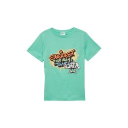s.Oliver JUNIOR Jungen T-Shirt, gr&uuml;n, Gr. 92, bedruckt, Jersey, Obermaterial: 100% Baumwolle, Shirts, mit Print