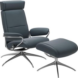 Relaxsessel stressless, B:80cm H:102cm T:75cm, blau, Leder BATICK: BATICK ist ein leicht korrigiertes, durchgef&auml;rbtes und genarbtes M&ouml;belleder, bei