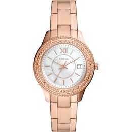 Fossil Uhr 'Stella' Damen Gr&ouml;&szlig;e One Size rosegold / transparent / wei&szlig;