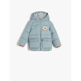 KOTON Jacke Jungen Gr&ouml;&szlig;e 98/104 nachtblau / taubenblau / orange / offwhite