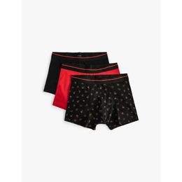 KOTON Boxershorts Herren Gr&ouml;&szlig;e M gelb / rot / schwarz