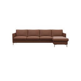 Ecksofa FLEXLUX, B:280cm H:85cm T:159cm, braun, Wohnzimmer, Sofas, "Fiore, L-Form, bequem und komfortabel durch hochwertigem Sitzaufbau", schmale
