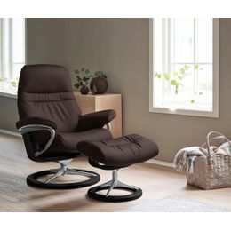 Fu&szlig;hocker stressless, B:57cm H:42cm T:40cm, braun, Leder BATICK: BATICK ist ein leicht korrigiertes, durchgef&auml;rbtes und genarbtes M&ouml;belleder, bei dem
