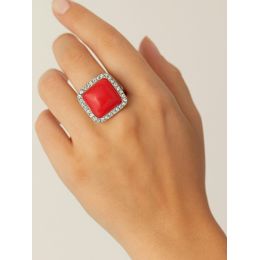 Collezione Alessandro Ring 'Bling Red' Damen Gr&ouml;&szlig;e 50/60 rot