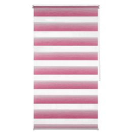 Doppelrollo K-home, B:60cm H:200cm, rosa, Polyester, Rollos, "mit sch&ouml;nen Farbverlauf"