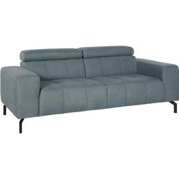 2-Sitzer DOMO collection, B:208cm H:79cm T:104cm, blau, Sofas, "Cunelli zeitlos und elegant, moderne Sitzn&auml;hte als Designelement", wahlweise mit