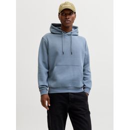 Jack & Jones JACK & JONES Herren Kapuzensweatshirt "JJEBRADLEY SWEAT HOOD NOOS"blau mirage, Gr. XXL, unifarben, angeraute Sweatware, Obermaterial: 65% Polyester,