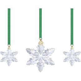 Swarovski Dekoh&auml;nger "Multipack Annual Edition Festive Ornament Set 2024", B/H/T: 14,35cm, wei&szlig;, Kristallglas, Metall, Polyester, T:14,35cm,