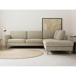 Ecksofa Home Affaire, B:278cm H:88cm T:202cm, braun, Webstoff (100% Polyester);Struktur fein (58% Polyester, 22% Polypropylen);Filzoptik (100%