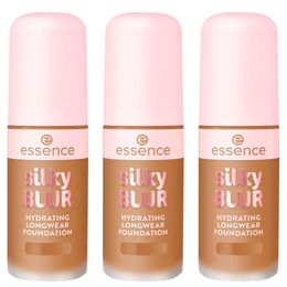 Essence Damen Foundation "Silky BLUR HYDRATING LONGWEAR FOUNDATION", 90mlbraun, Teint-Kosmetika