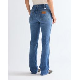 Wrangler Damen Bootcut-Jeans "WRA-W28B", blau, Gr. 29, Denim/Jeans, Obermaterial: 80% Baumwolle, 18% Polyester, 2% Elasthan, Jeans