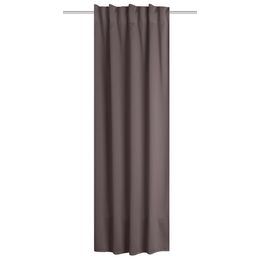 Verdunkelungsvorhang HOME BASICS, B:140cm H:145cm, braun, Polyester, Kinderzimmer, Gardinen, "BLACKY", Verdunklungsschal, Multifunktionsband, Uni