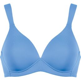 Naturana Damen Schalen-BH "The Wednesday", Gr. 95, blau, Obermaterial: 89% Polyamid, 11% Elasthan, unifarben, BHs, herausnehmbare Pads, breite