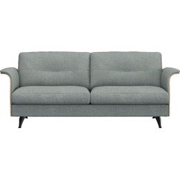 2,5-Sitzer FLEXLUX, B:191cm H:81cm T:91cm, blau, 62% Polyester/17%Baumwolle/14%Viscose/7%Leinen, Sofas, "Glow Sofa, Couch", Premium-Sitz: Kaltschaum