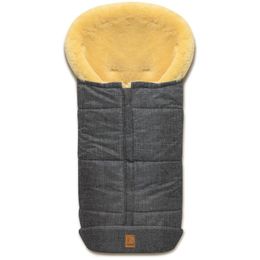 Heitmann Felle Kinder Fu&szlig;sack "Eisb&auml;rchen - Lammfell Winterfu&szlig;sack - Premium Qualit&auml;t", grau, Polyester, Fu&szlig;s&auml;cke, mit echtem Lammfell, f&uuml;r